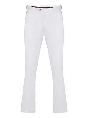 DAVID WEJ Relaxed Fit Trousers With Side Adjusters - White
