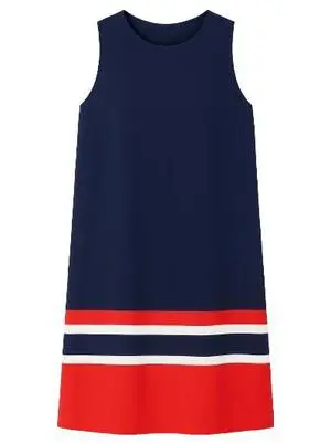 CONQUISTA Sleeveless Panel Dress - Blue