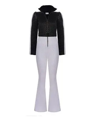 NUR KARAATA White / Black Val'd Isére Skisuit - White/black