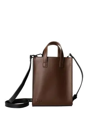 QU Mini Tote Bag - Brown