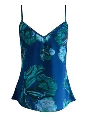 JANARA JONES Floral Print Cami Top - Blue