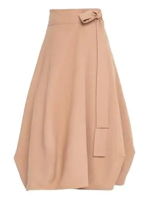 BIANCA POPP Wrapped Knee Length Skirt - Brown