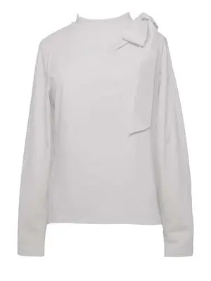 EMMA WALLACE Long Sleeve Top With Bow Detail - White