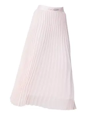 SMART AND JOY Organza Pleated Midi Skirt - Orange