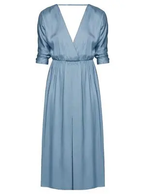 UNDRESS Ciara Oversized Kimono Sleeve Midi Dress - Blue
