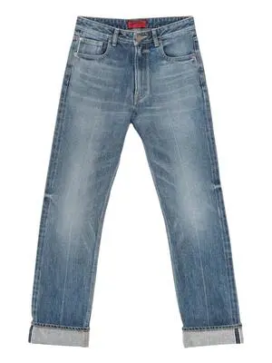 DIN & DEEN Regular Fit Selvedge Denim Jeans - Blue