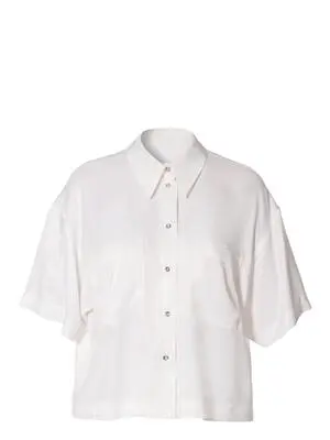 AGGI BY HALEWSKI Mia Bright Satin Shirt