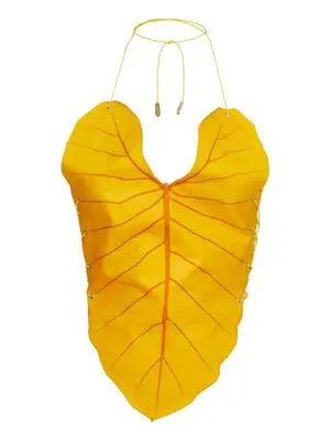 SARAH REGENSBURGER Leaf Top - Yellow