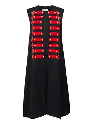 BOUTIQUE KAOTIQUE Embellished Sleeveless Vest - Black/blue