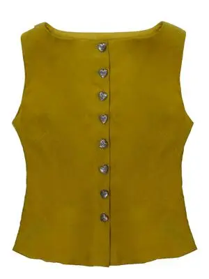 28NATELIER Button-up Top - Yellow