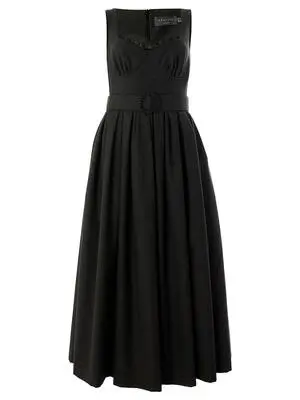EXQUISE Fit-and-flare Midi Dress - Grey