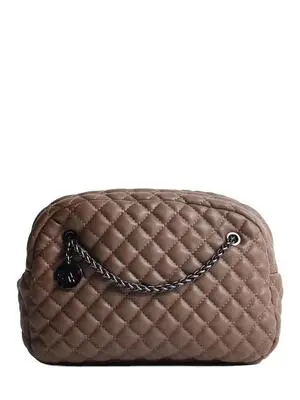 SJW BAGS LONDON Carlton Vegan Leather Quilted Handbag - Brown