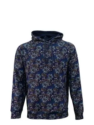LORDS OF HARLECH Hank Italian Floral Hoodie - Blue