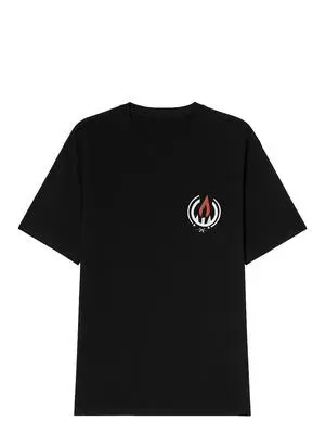 BORN IN EXILE Organic Cotton Graphic T-shirt - Black