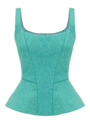 GEORGETTE Corset Top - Green