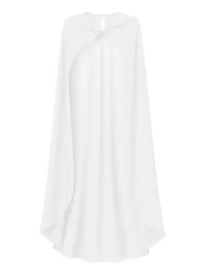 NAZLI CEREN Reya Chiffon Cape - White