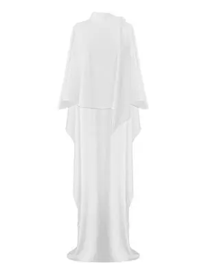 NAZLI CEREN Caro Crepe Cape - White