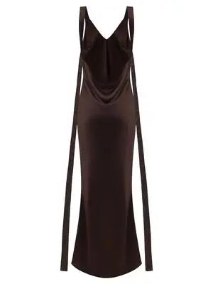HER CIPHER Gaia Silk Gown - Brown