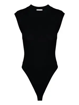 THE KOOZY Armory Bodysuit Ultra-soft Fitted Round Neck - Black