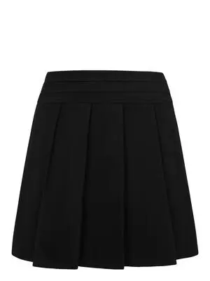 BALOU High-waist Pleated Mini Skirt - Black