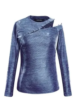 SMART AND JOY Asymmetric One-shoulder Top - Blue