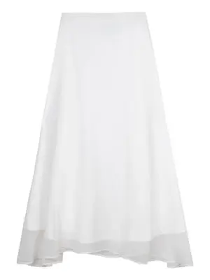 BEL CASHMERE Santorini Silk Skirt - White