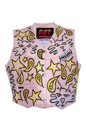 ACID CAT Paisley Kitty Dream Leather Vest