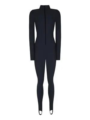 NO'DESIGN Zip-up Jumpsuit With Elastic Hem - Blue