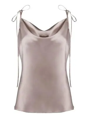 SASHA LA MER Uma Cowl Neck Camisole - Brown