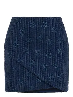 SAINT ONES Astra Jacquard Wrap Skirt - Blue