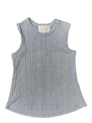 LINDSAY NICHOLAS NEW YORK Sleeveless Crew Neck Top - Blue