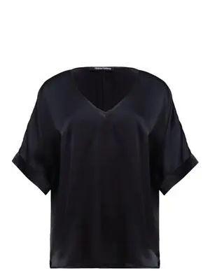 HELENE GALWAS Dolores Short-sleeved Blouse - Black