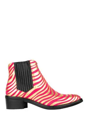 EMBASSY LONDON USA Texas Striped Leather Boots - Gold/pink
