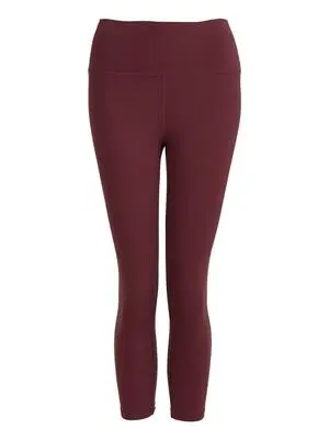 PERKY PEACH Move More Burgundy Capri Leggings - Red