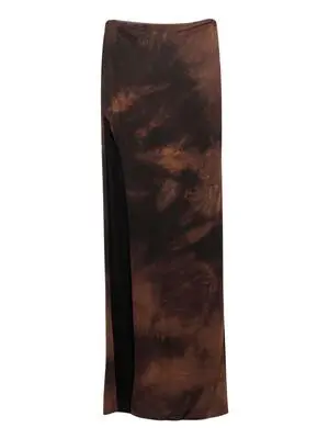PALOMA LIRA Tie Dye Maxi Skirt - Brown