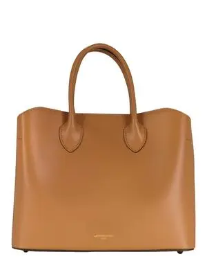 LE PARMENTIER Jackie Leather Tote Bag - Brown