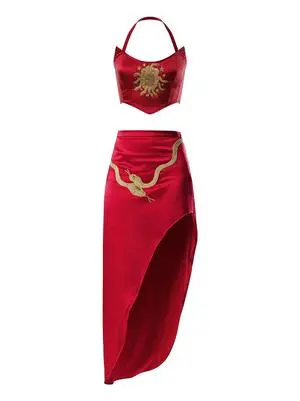 SONGS OF SIREN The Medusa Two-piece Set - Red