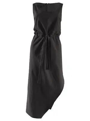 JOELEEN TORVICK Tank Midi Dress With Cinched Waist - Black