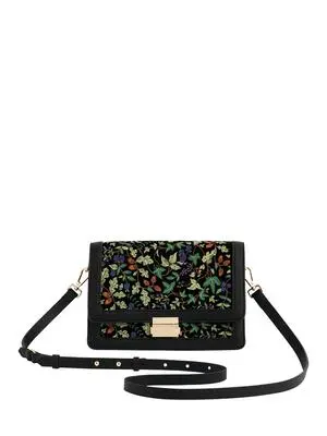 FABLE ENGLAND Embroidered Fold Over Bag - Green/black