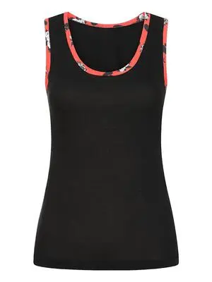 SOPHIE CAMERON DAVIES Sleeveless Lyocell/cotton Blend Top - Black