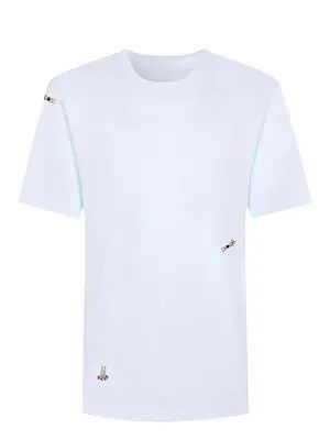 INGMARSON Swimmers Embroidered Organic Cotton T-shirt Sky - Blue