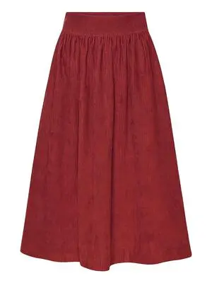 GROBUND Mette Corduroy Skirt - Red