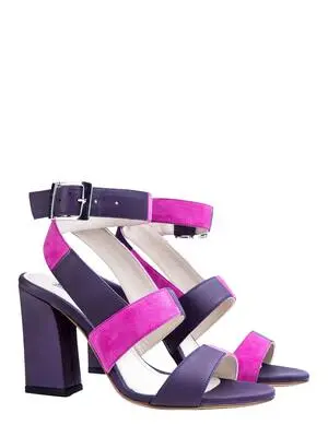 ROSAMUND MUIR LONDON Stefana Testaccio High Heel Sandals - Purple/pink