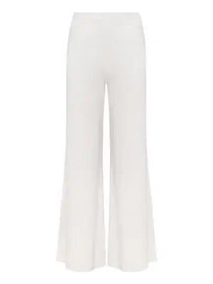 MANDRAGORA Knit Straight Leg Pants - White