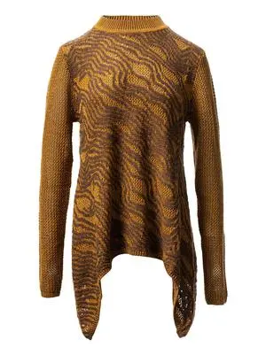 FULLY FASHIONING Bibi Asymmetric Top - Brown