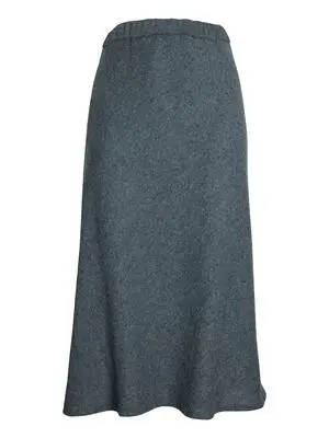 2KSTYLE Wool-blend Bias-cut Midi Skirt - Grey