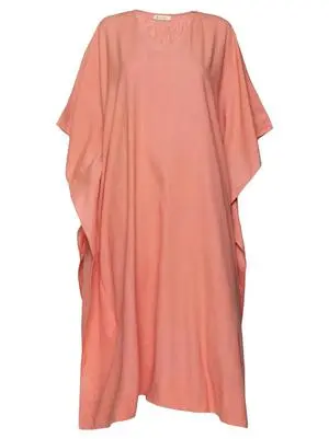 HERITAGEMODA Handwoven Cotton Kaftan Dress - Rose Gold