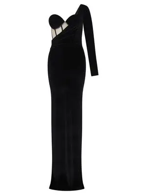 ROOM 24 Emily Velvet And Tulle Dress - Black