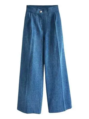 L2R THE LABEL Wide-leg Denim Pants - Blue