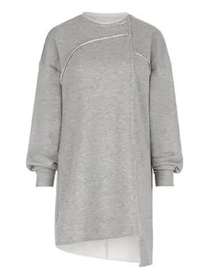 CLOTHES BY LOCKER ROOM Oversized Asymmetric Long Sweater